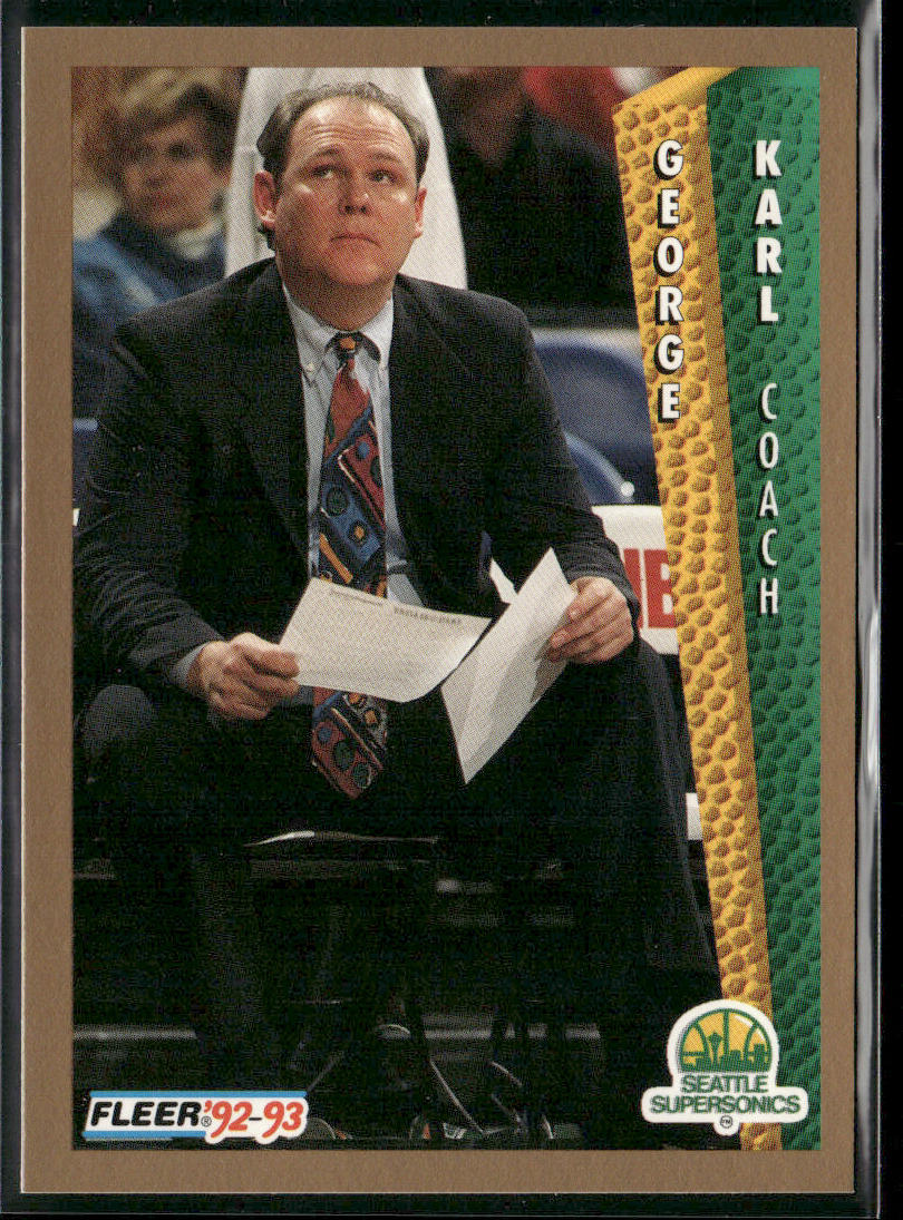 George Karl 1992-93 Fleer #212 Seattle SuperSonics – Tavern Collectibles